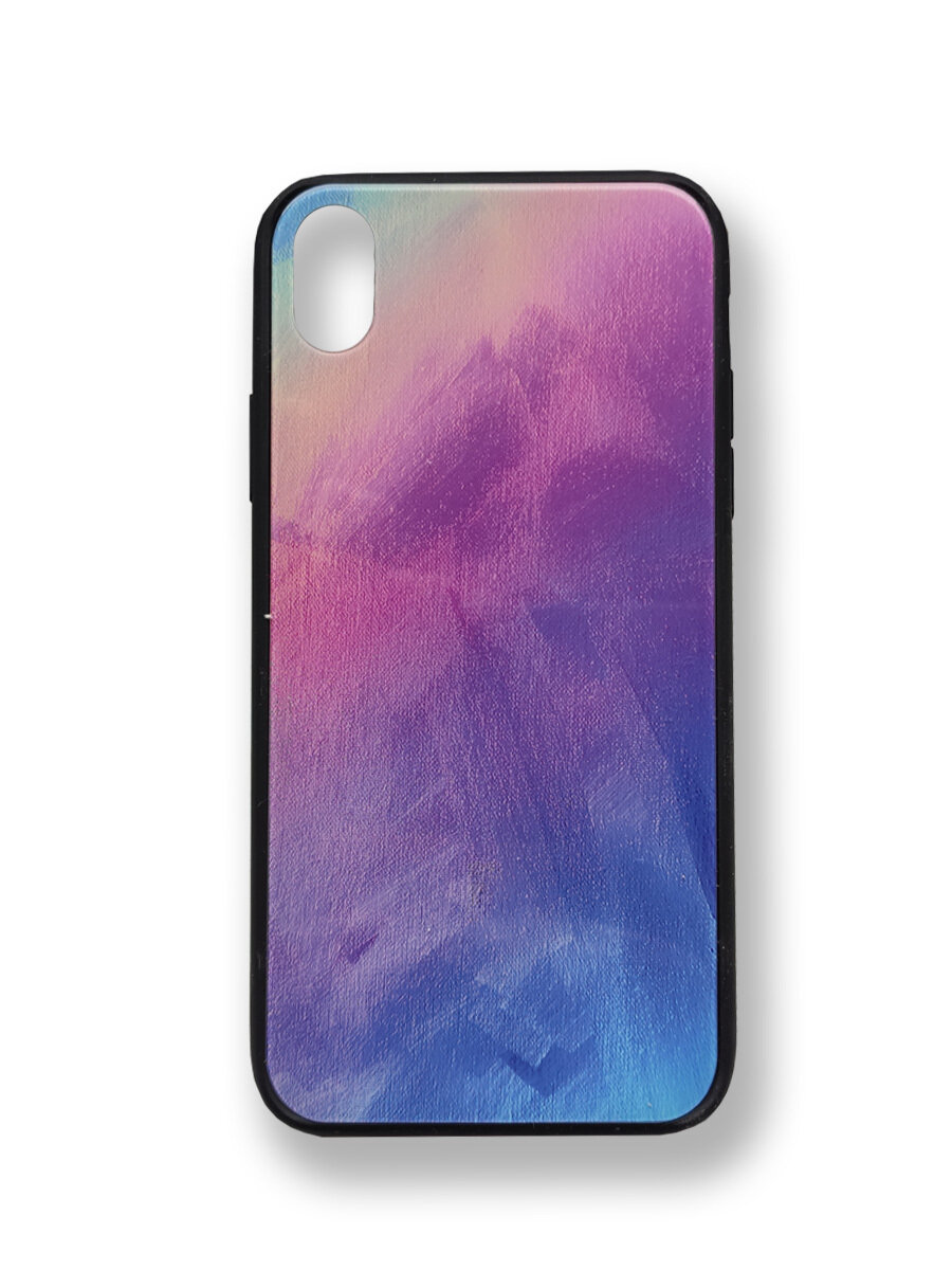Стеклянный TPU-PC чехол накладка Rock Glass Phone Cases для Apple iPhone X/Xs