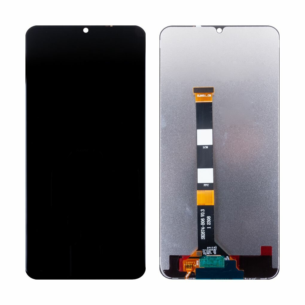 Дисплей для Realme C53/C51 в сборе с тачскрином Черный - Оптима