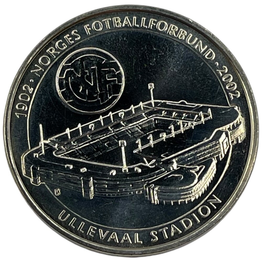 Норвегия, памятная медаль "100 лет Норвежской футбольной ассоциации. Уллевол" 2002 г.