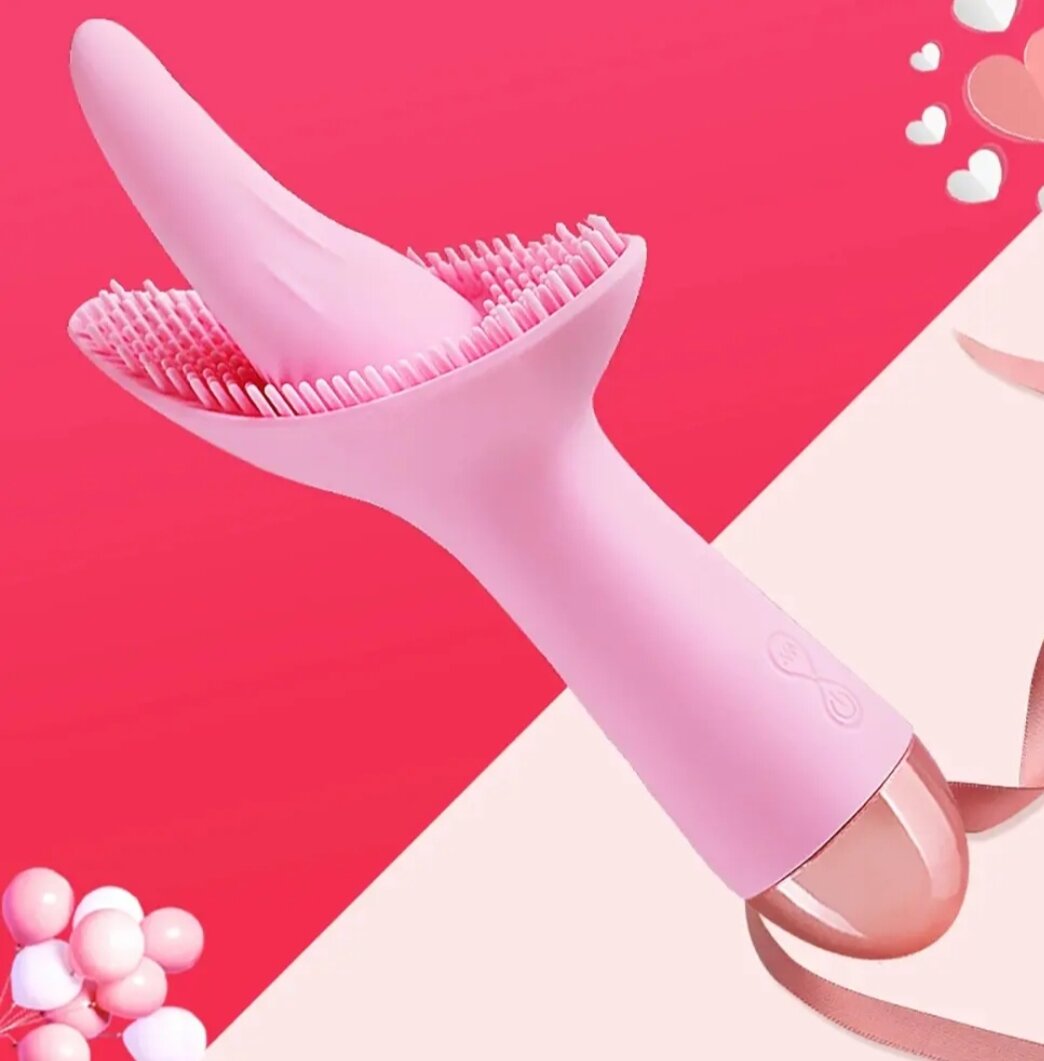 Вибратор вагинально-клиторальный, язык Gunnilingus Vibrator, 18 см