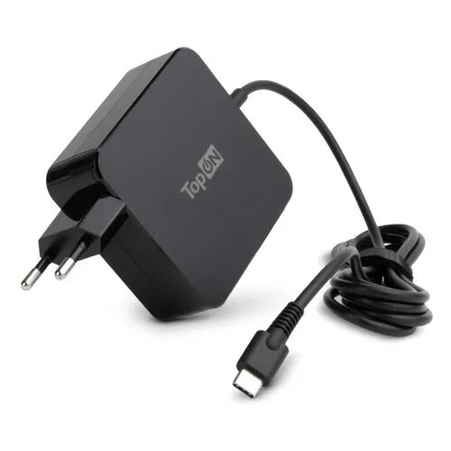 Адаптер питания TOPON TOP-AS100Q, 5 - 20 В, 5A, 100Вт, Подходит для зарядки ноутбуков Asus и других цифровых устройств через универсальный порт USB-C, черный [103308]