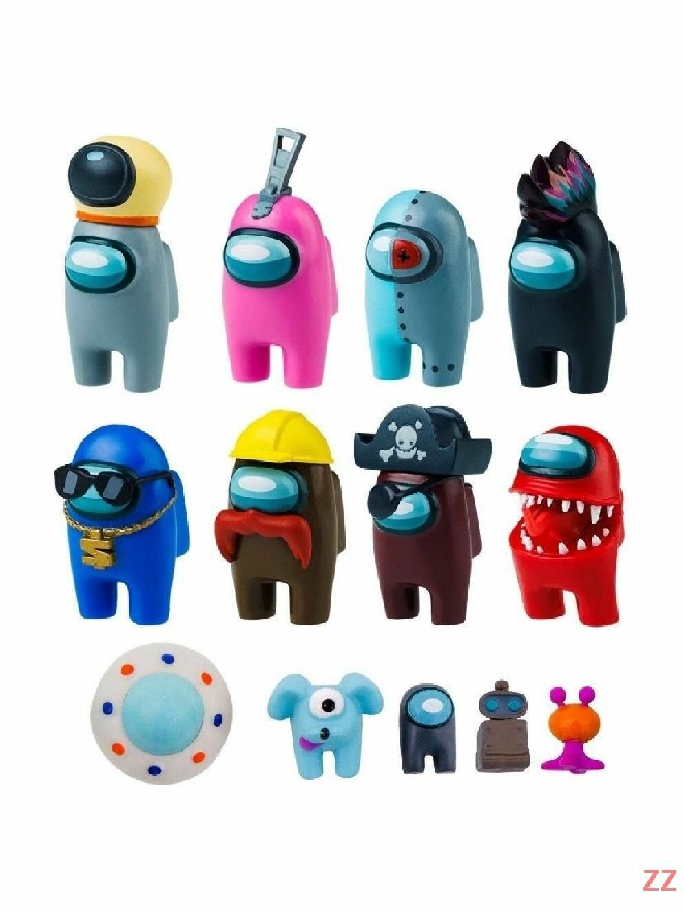 Набор игровой PMI Among Us Фигурка с аксессуарами 8шт AU2370B zz