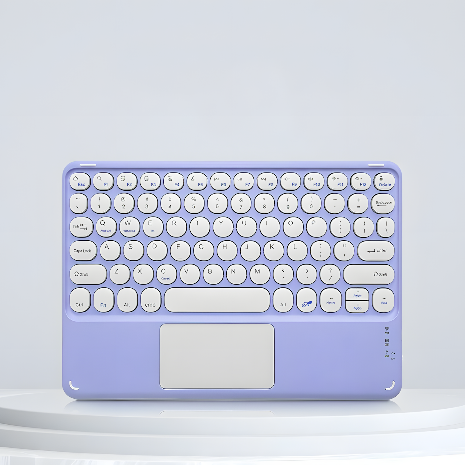 Беспроводная клавиатура для планшета, английская раскладка, Bluetooth, фиолетовый/белые клавиши