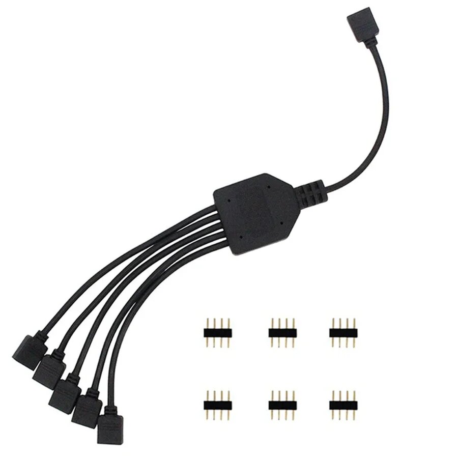 Разветвитель RGB светодиодной ленты 1-5 black
