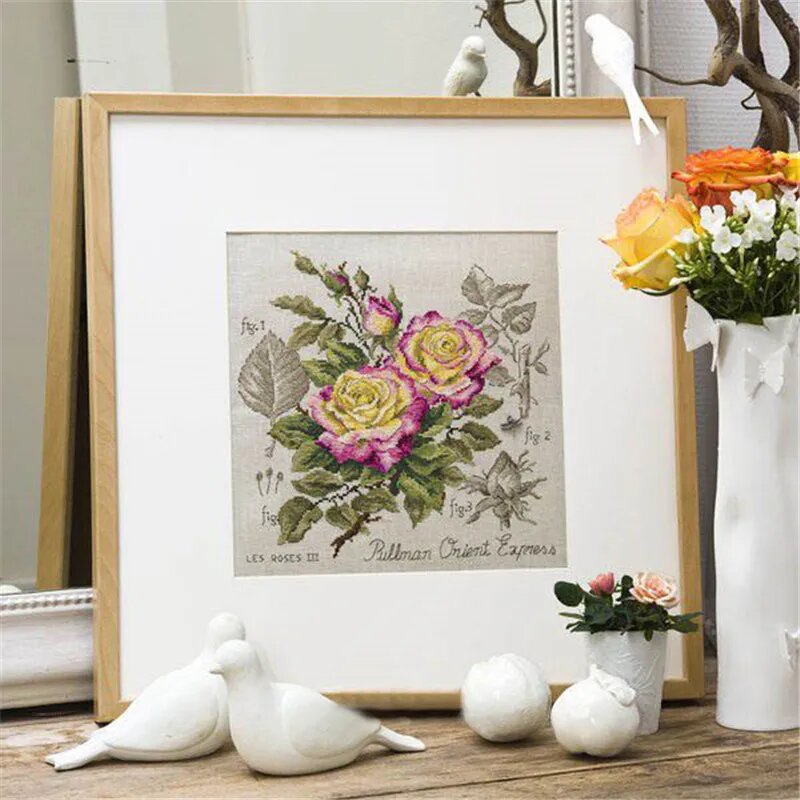 Набор для вышивки крестом Homfun Craft Рождественская картина ZZ1896, 18ct khaki