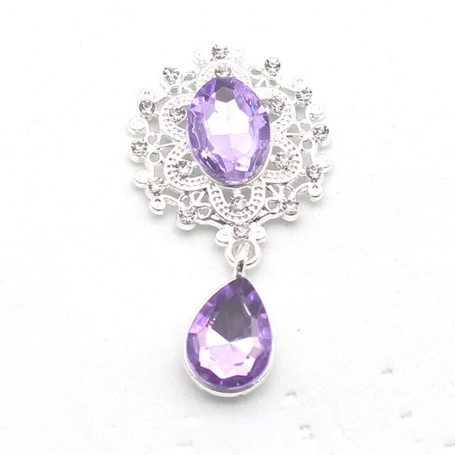 Брошь фиолетовая серебряная SKYE CIEL, цвет 2. lilac