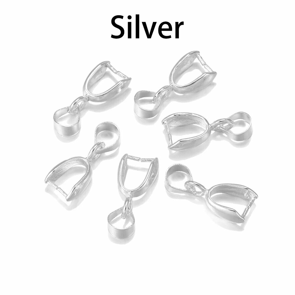 Металлические зажимы для бижутерии St.kunkka 50 шт. Серебряный, 5 x 14mm, Silver