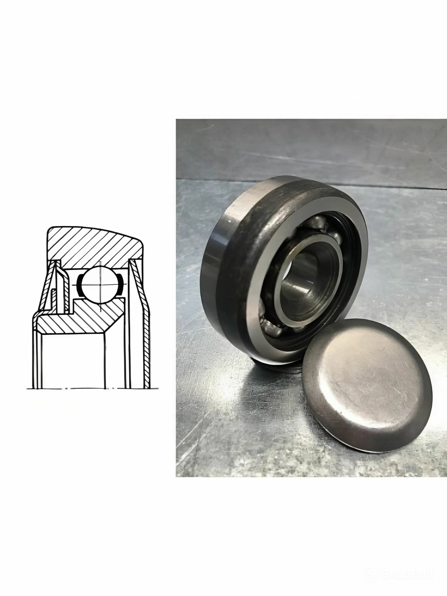 Подшипник качения с одной защитной шайбой 260703К АПЗ-20
