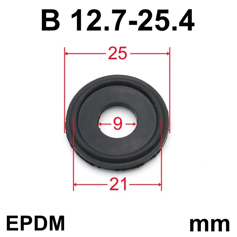 Три зажимные прокладки EPDM 5 шт. 5pcs, B12.7-25.4