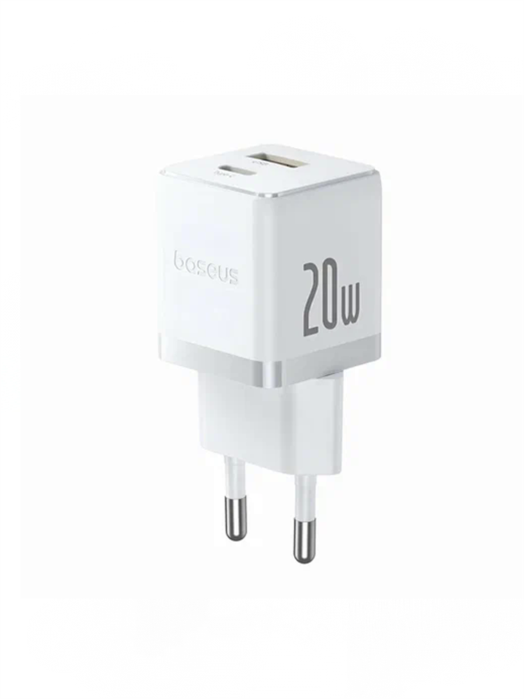 Baseus Сетевое зарядное устройство Baseus Palm 20W 1xUSB-A 1xUSB-C PD QC 3.0 (CCZC20UE) P10111608213-00 белый