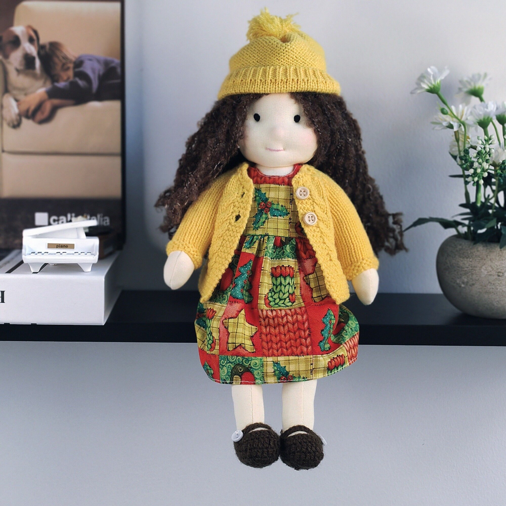 Вальдорфская кукла ручной работы BlissfulPixie Ariana, мягкая и милая, с одеждой и аксессуарами, Куклы для девочки, Подарок малышу, 30 см -kpa