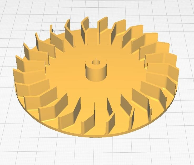 Крыльчатка сушилки овощей (3D печать)