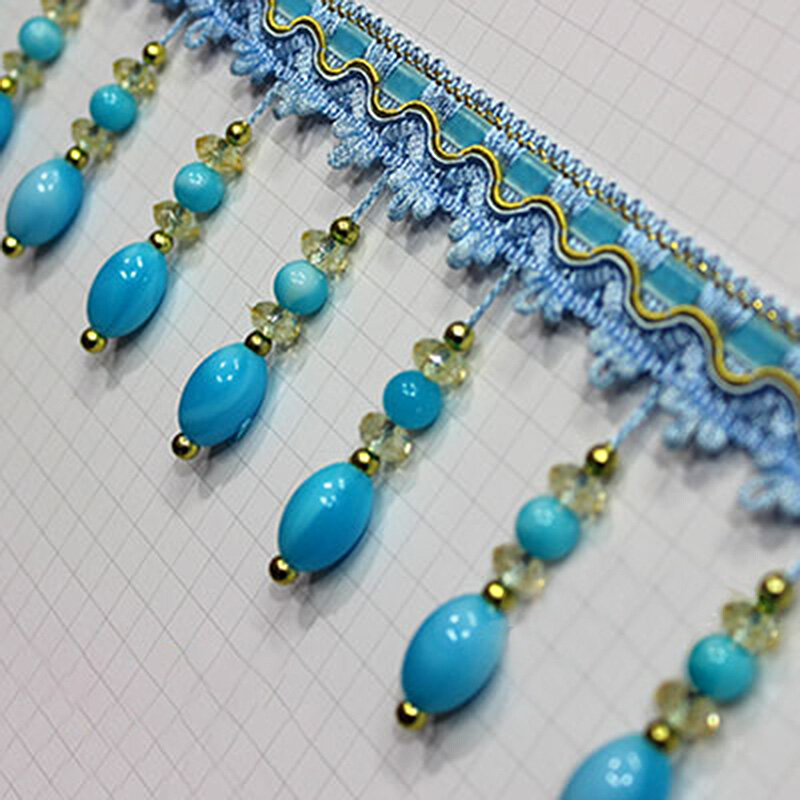 7.5CM*1M Декоративный бордюр для штор с бисером и кристаллами европейский стиль фри имитация нефрита