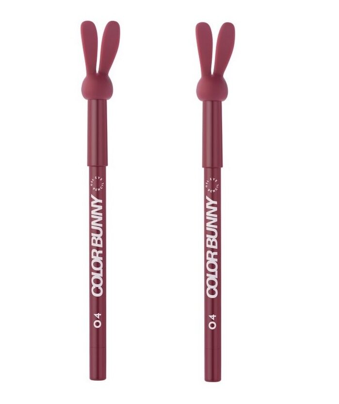 Карандаш Love Generation для глаз гелевый Gel Eye Pencil Color Bunny, тон 04 бургунди, 1,3 г - 2 штуки