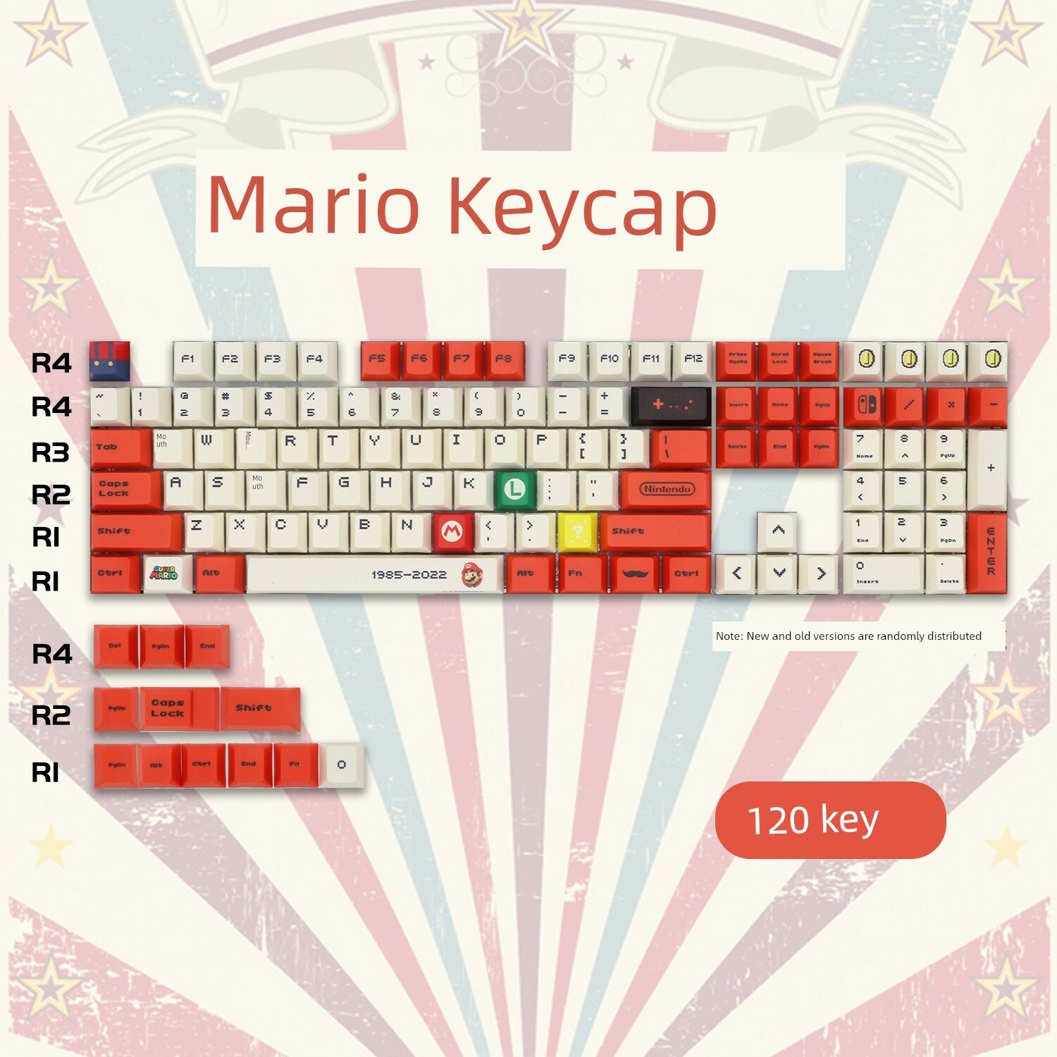 Оригинальные высококачественные кейкапы Goudege 9009 из PBT с сублимационной печатью, ретро-дизайн,