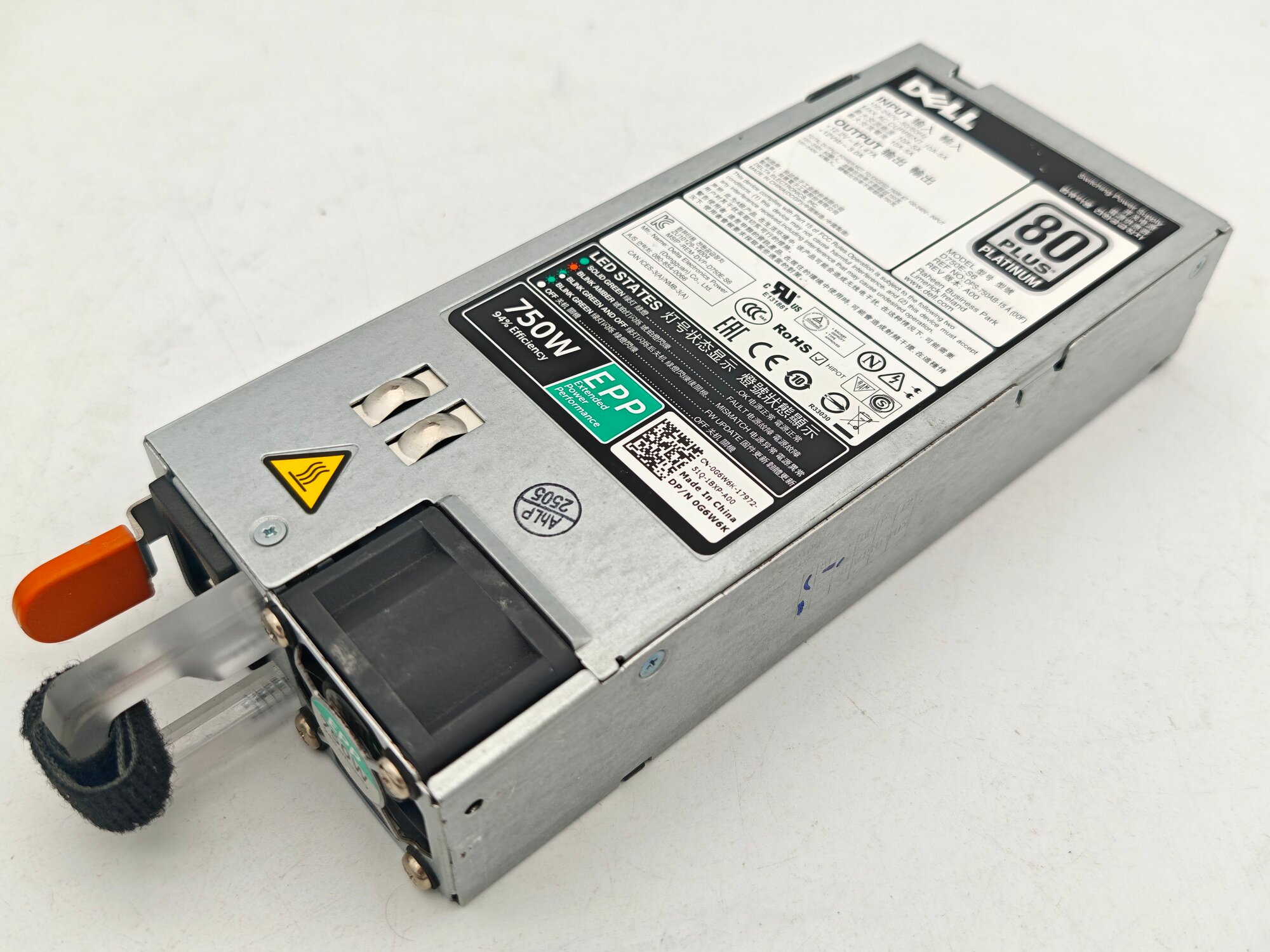 Блок питания dell 750W EPP 0G6W6K