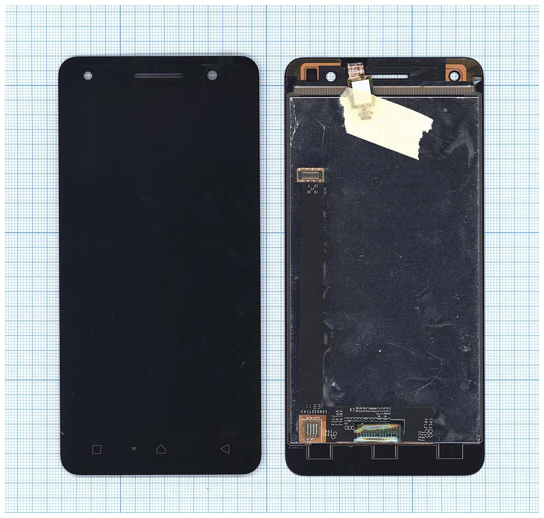 Дисплей (экран) в сборе с тачскрином для Lenovo Vibe S1 Lite черный / 1920x1080 (Full HD)