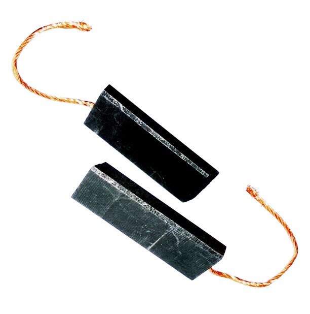 Щетки коллекторные 4,7х13,5 х35 мм для мотора стиральной машины Bosch, Indesit, Ariston. Контакт поводок d1мм скос на краю,