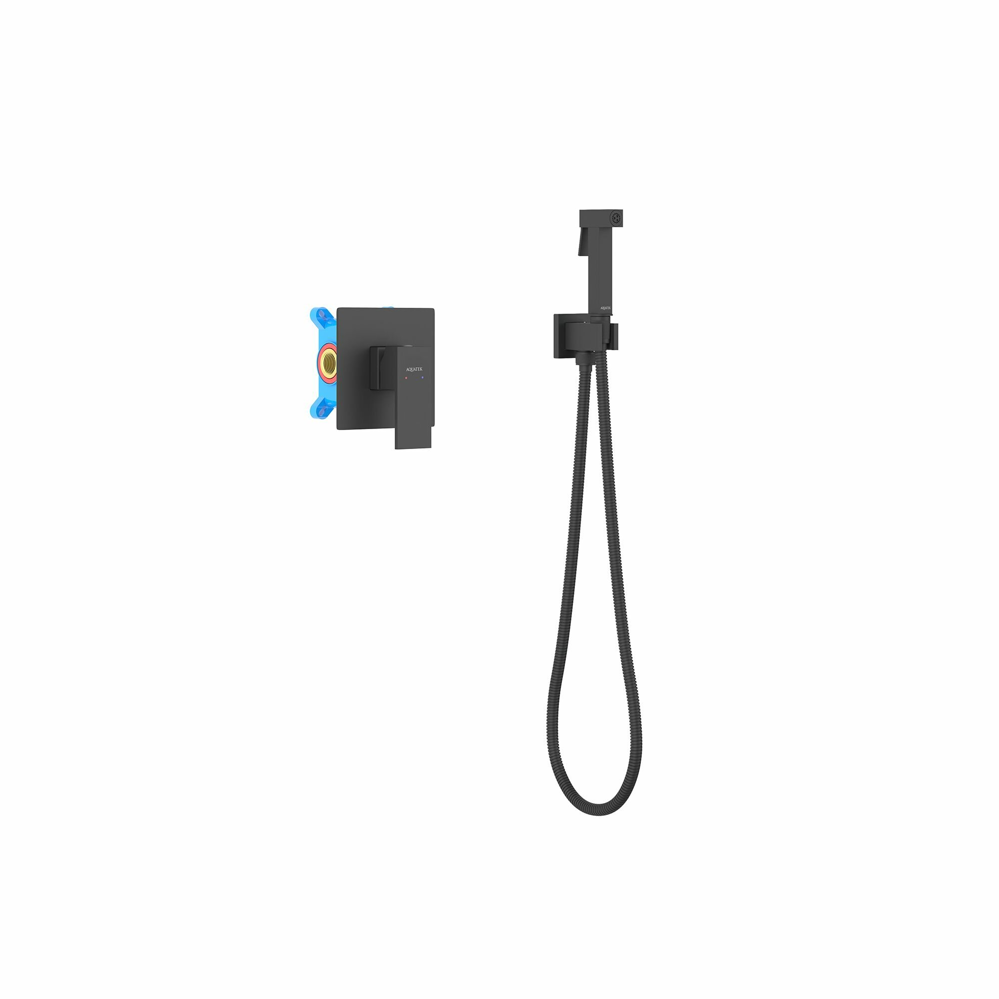 Гигиенический душ со смесителем Aquatek Либра AQ1619MB черный