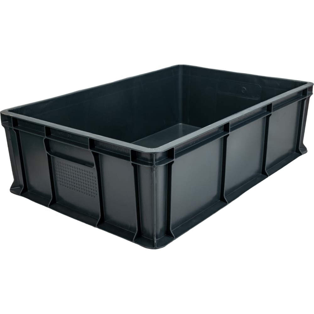 Универсальный ящик из прочного пластика с серым цветом, без крышки, для хранения вещей в доме, офисе и на складе