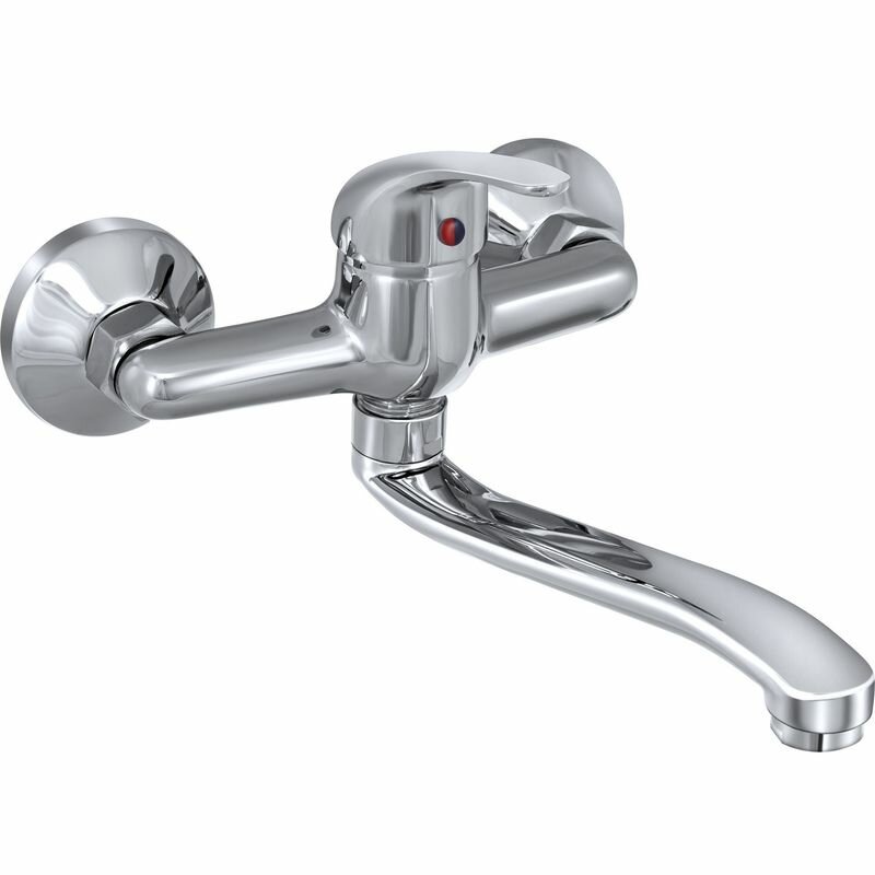 Смеситель настенный для мойки, с нижним изливом одноручный. П24(Славен)