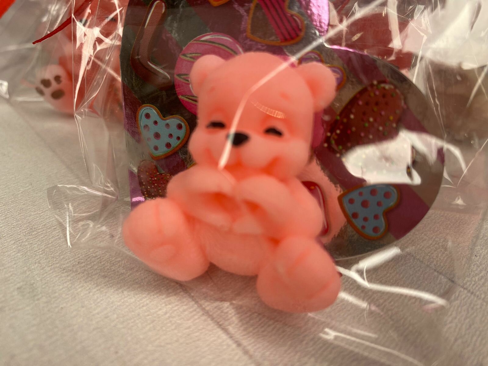 Мыло сувенирное "Мишка валентинка" набор 3 шт.