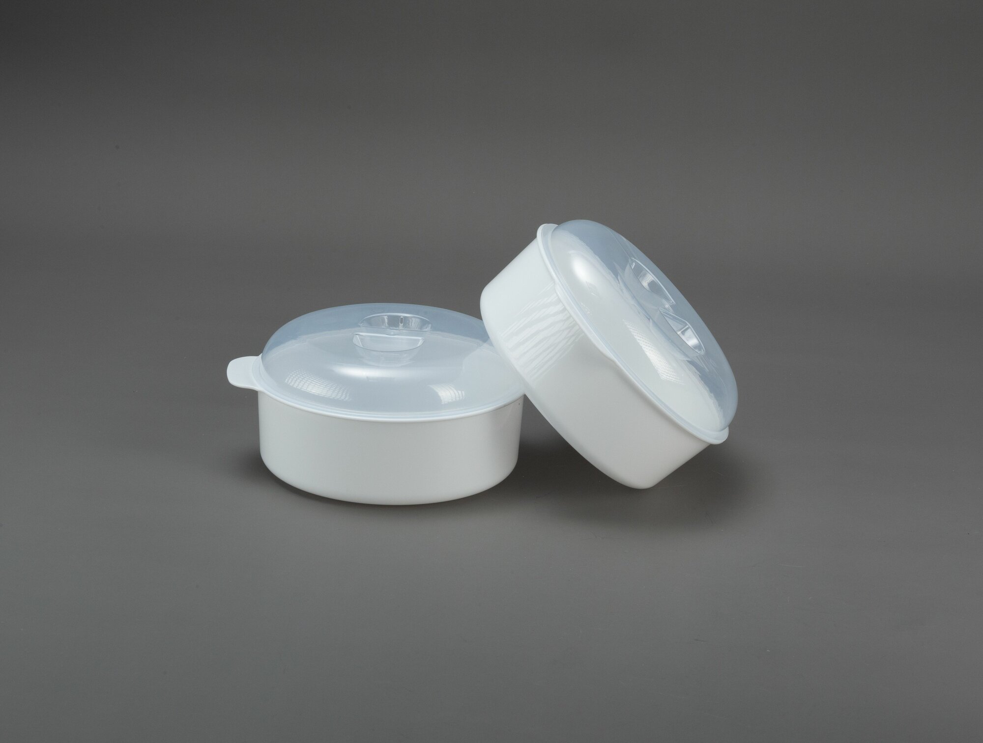 Кастрюля для СВЧ пластик 2,1 л (комплект 2 шт)