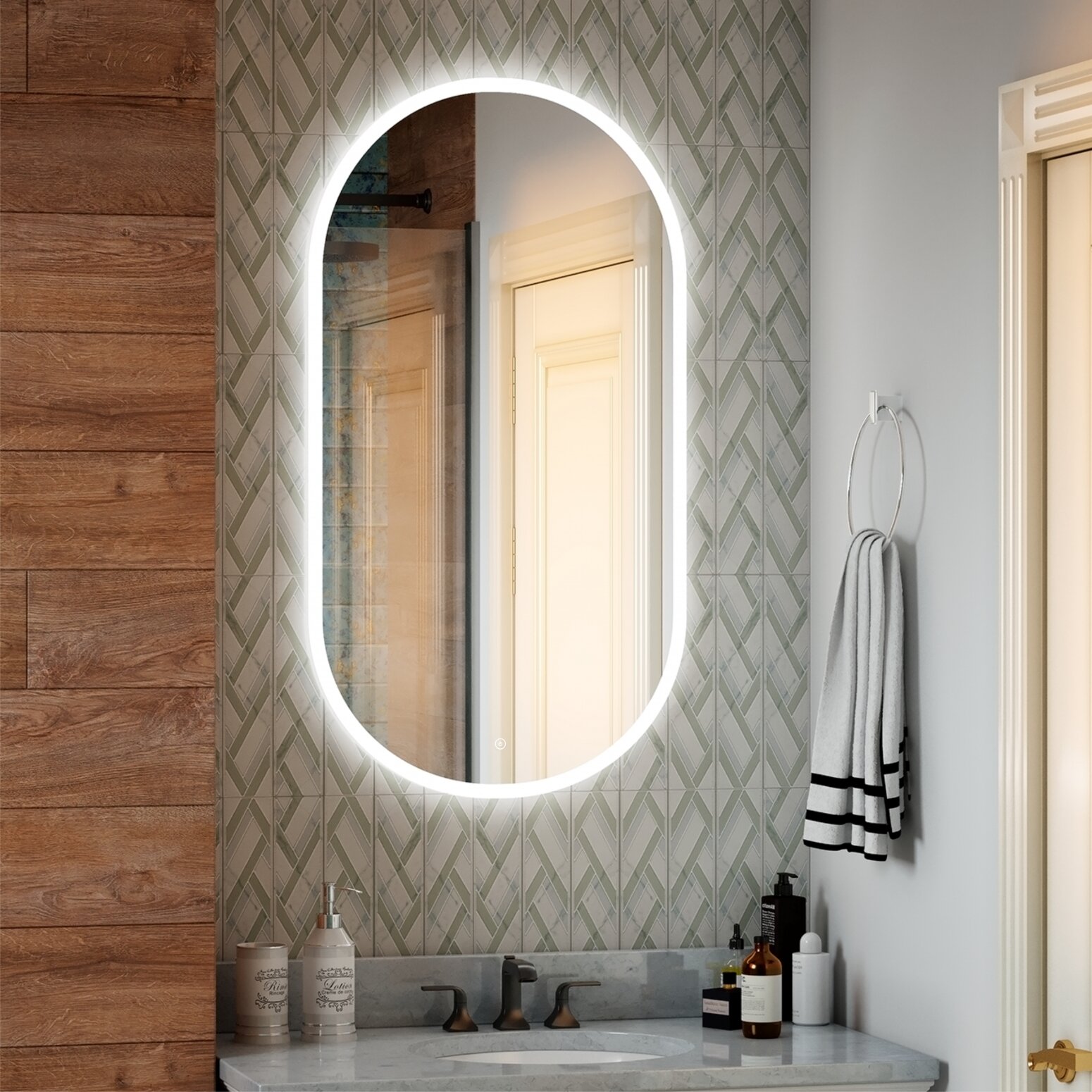 Зеркало Континент Delight LED 55х100 с подсветкой ЗЛП458
