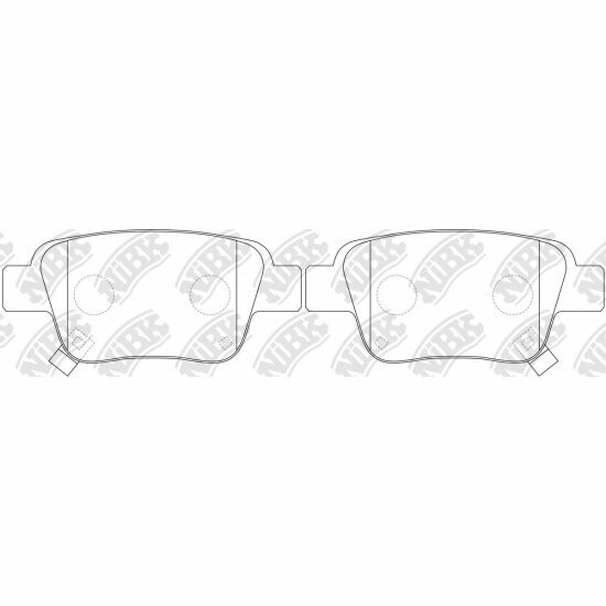 Колодки тормозные дисковые Nibk PN1239, 4 шт