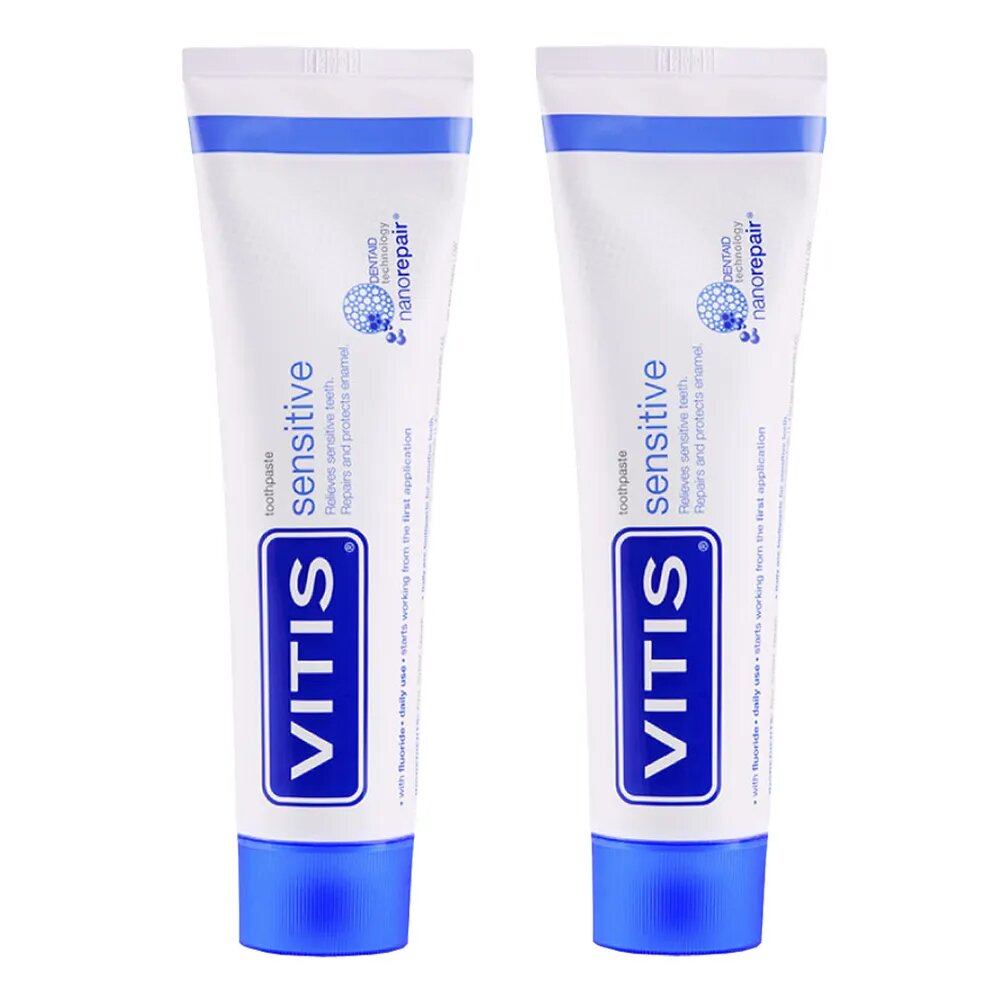 Комплект зубных паст для чувствительных зубов Vitis Sensitive (100 мл), 2шт