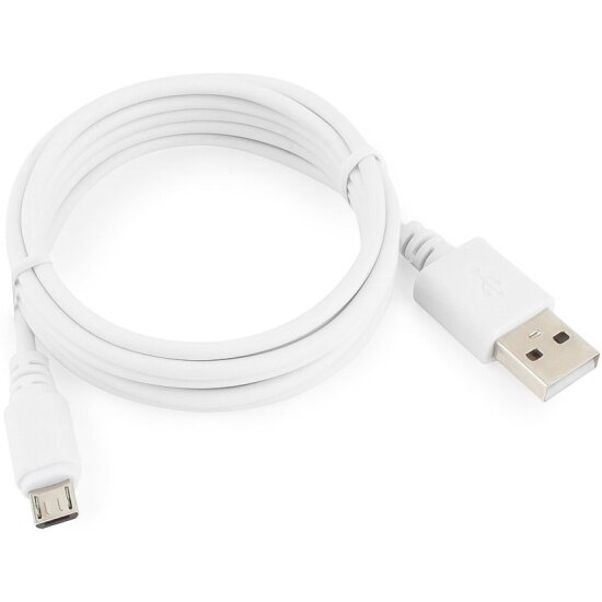 Кабель USB2.0 Cablexpert CC-mUSB2-AMBM-6W, AM/MicroUSB, медь, Pro, 1.8м, белый