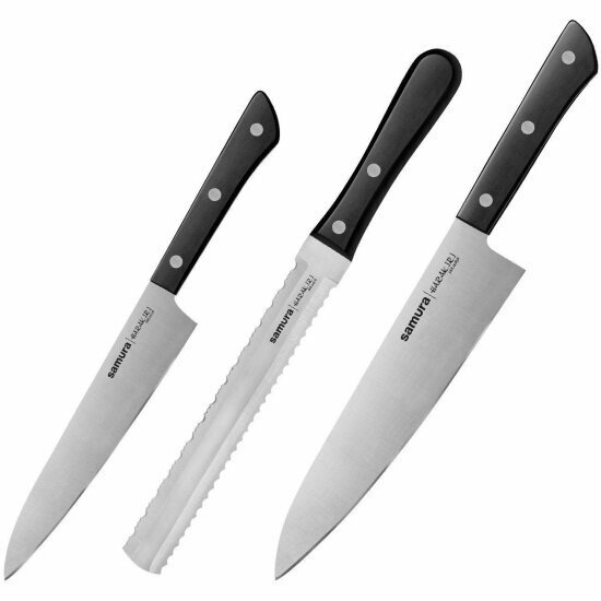 Набор кухонных ножей Samura Harakiri, 3 предмета (SHR-0230B/K)