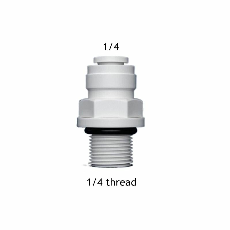 Фитинг прямой с уплотнением для фильтра 1/4"-1/4" (трубка-резьба с уплотнением)