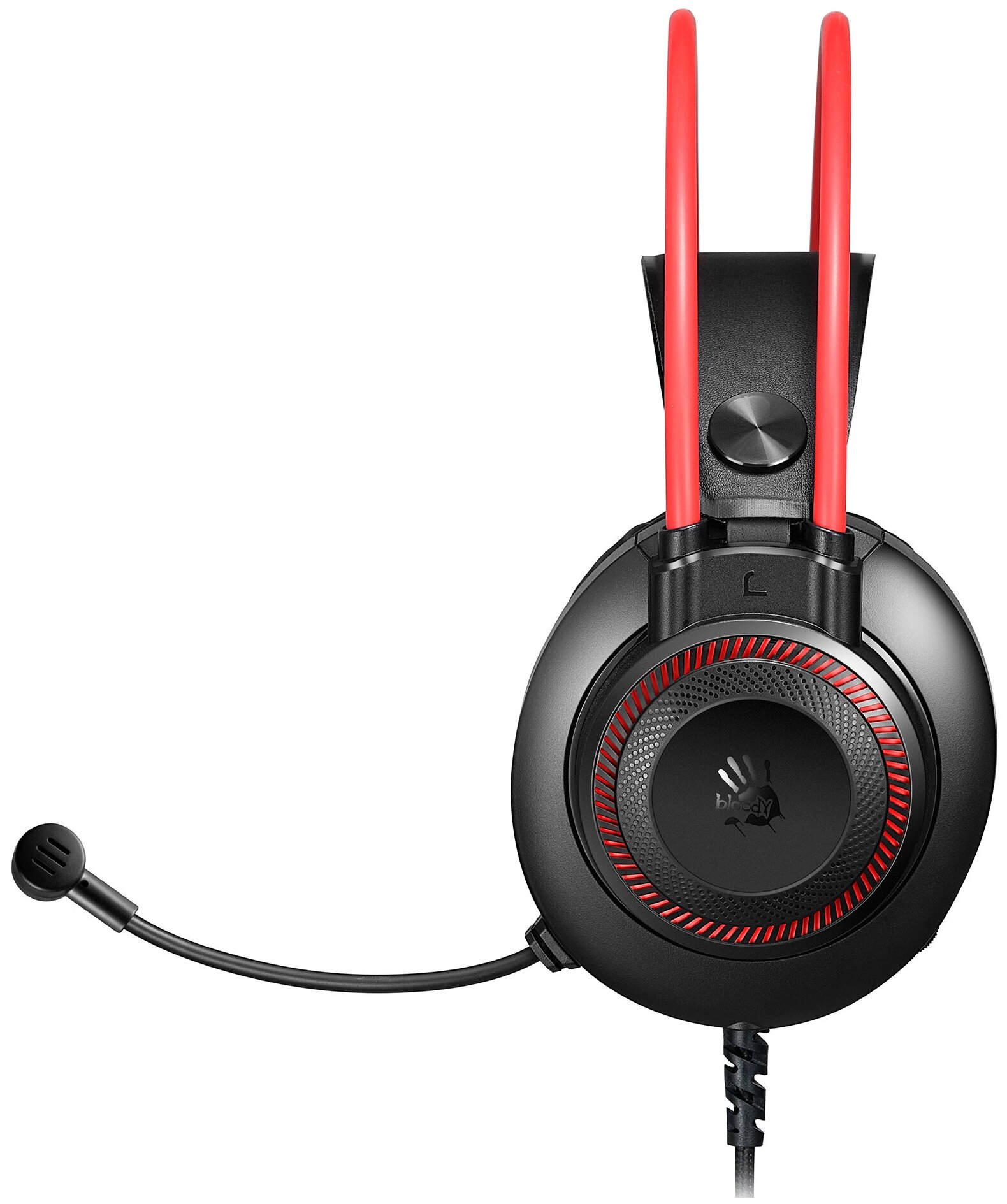 Наушники с микрофоном A4Tech Bloody G200 черный/красный 2м мониторные оголовье (G200 AUX3.5-4PIN +USB)