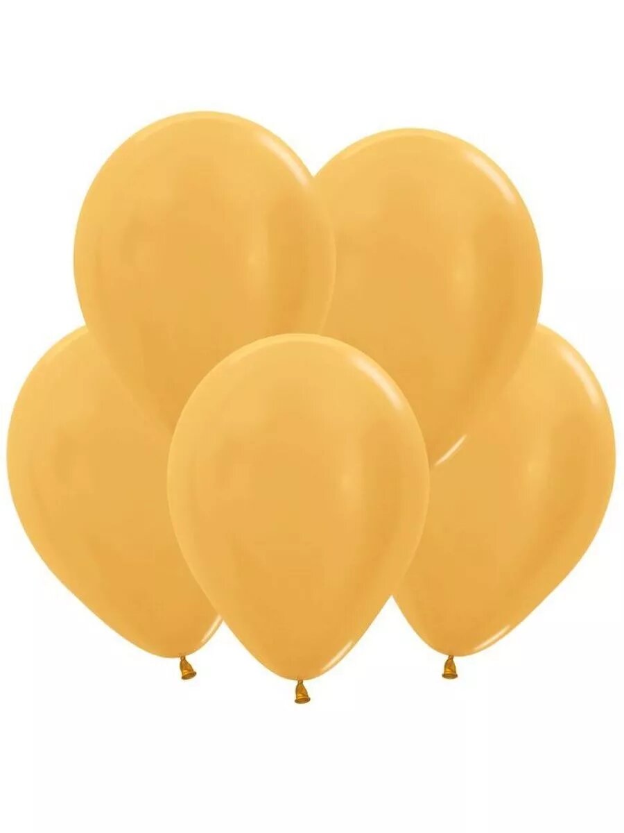 Золото, Метал / Gold R, латексный шар (12"/30 см ) 100 шт. / SEMPERTEX, Колумбия