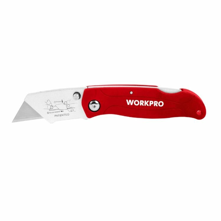 Нож с трапециевидным лезвием складной WORKPRO