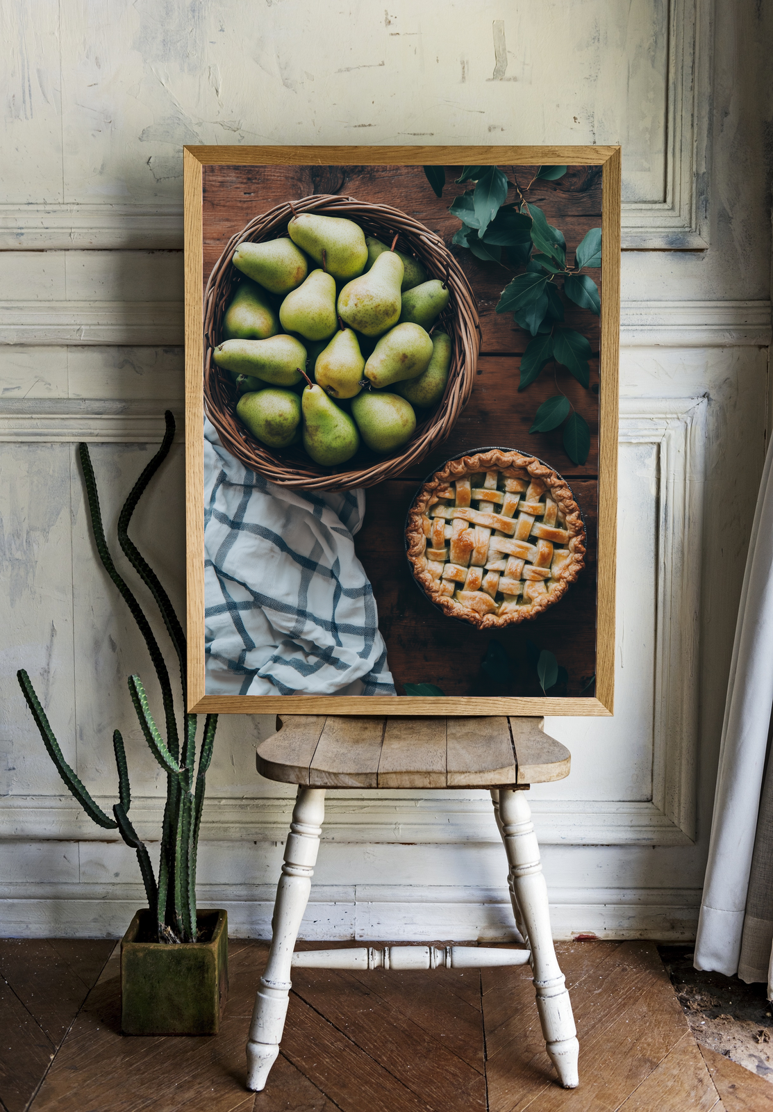 Постер "Спелые груши и пирог" 50x70 без рамы