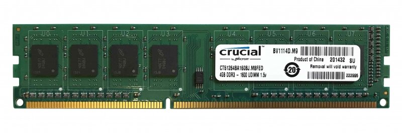 Оперативная память Crucial CT51264BA160BJ. M8FED DDRIII 4GB