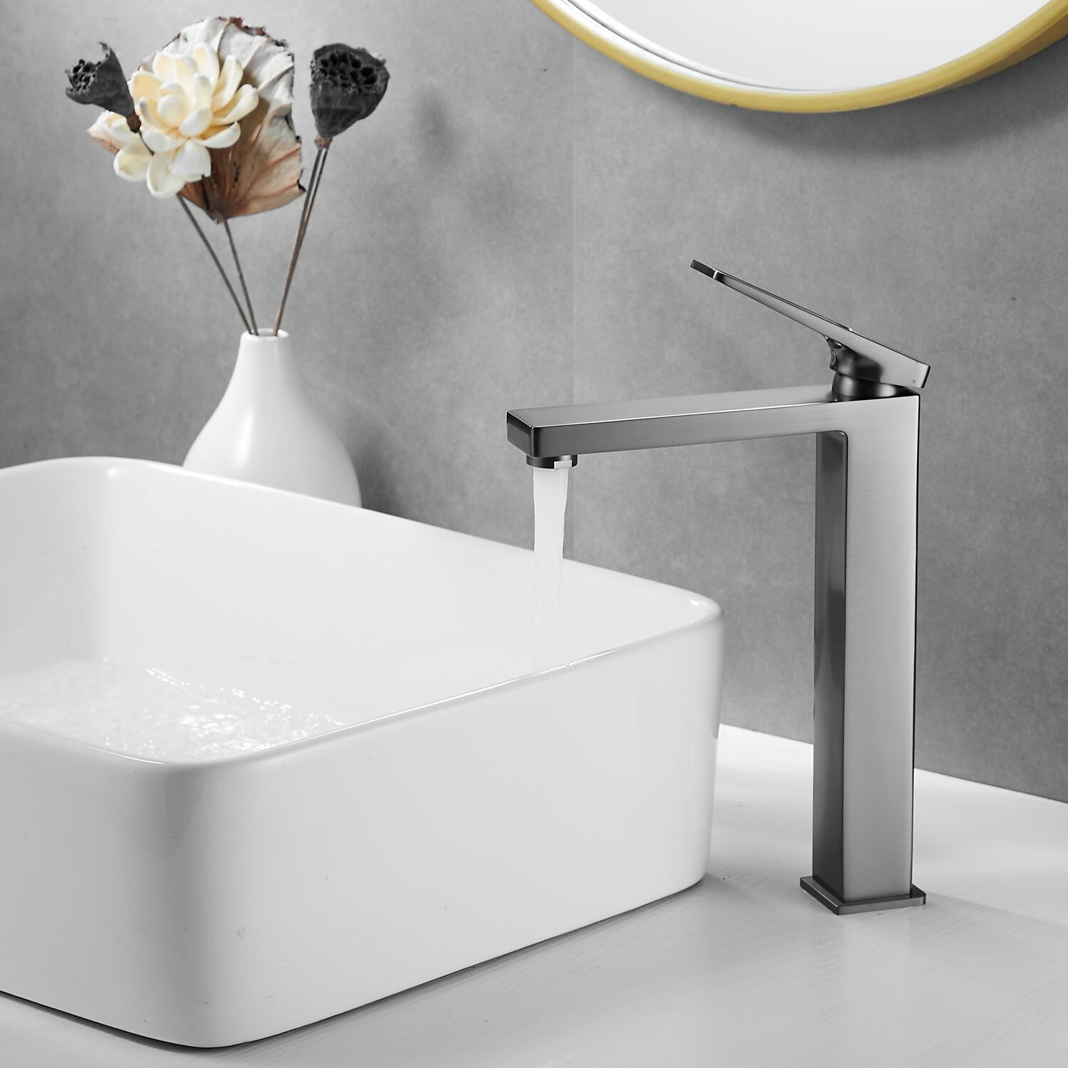 S6811T Смеситель для раковины чаши оружейная сталь