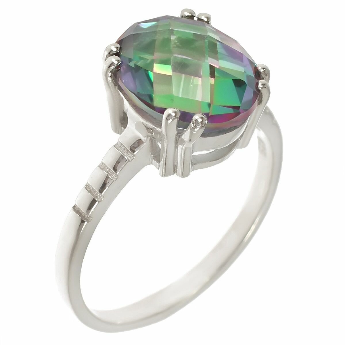 Кольцо тонкое Balex, серебро, 925 проба, родирование, кварц