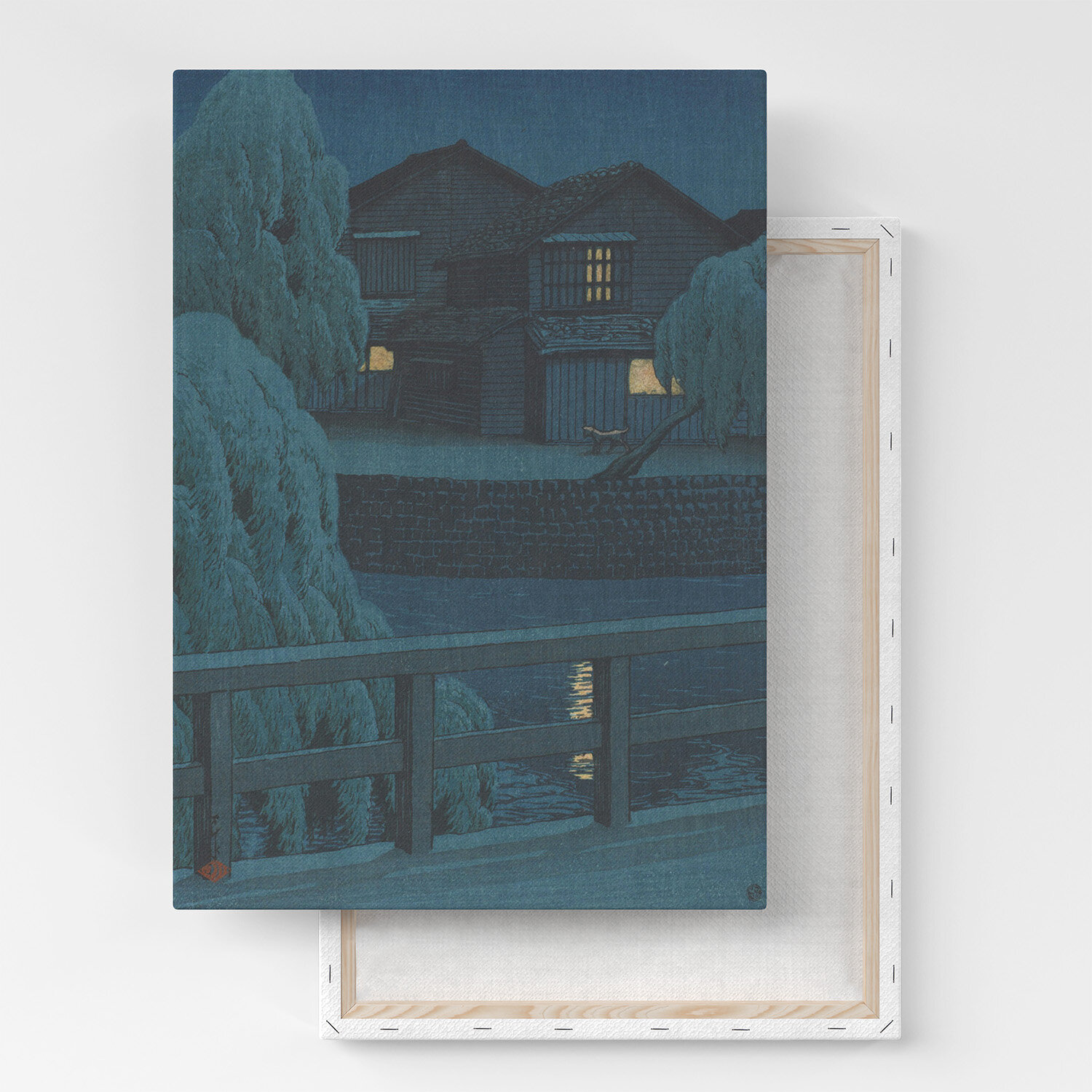 Картина на холсте, репродукция / Хасуй Кавасэ - Gosaibori canal, Niigata / Размер 30 x 40 см