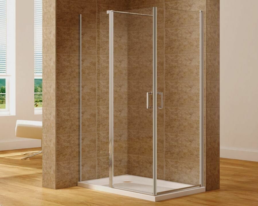 Душевой уголок Aquanet Cinetic 120х90, прозрачное стекло (AE12-N-120H190U-CT + AE12-N-90H190U-CT)