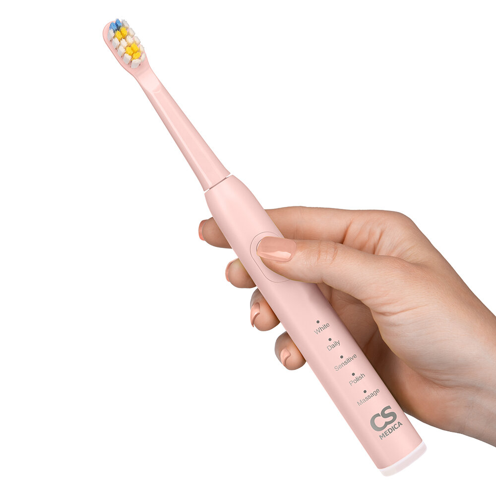 Зубная щетка электрическая звуковая CS Medica CS-232, розовый