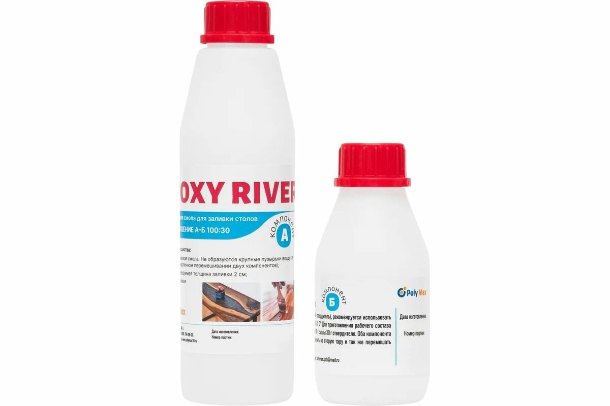 Прозрачная смола для заливки Poly max Epoxy River 1 кг ER1