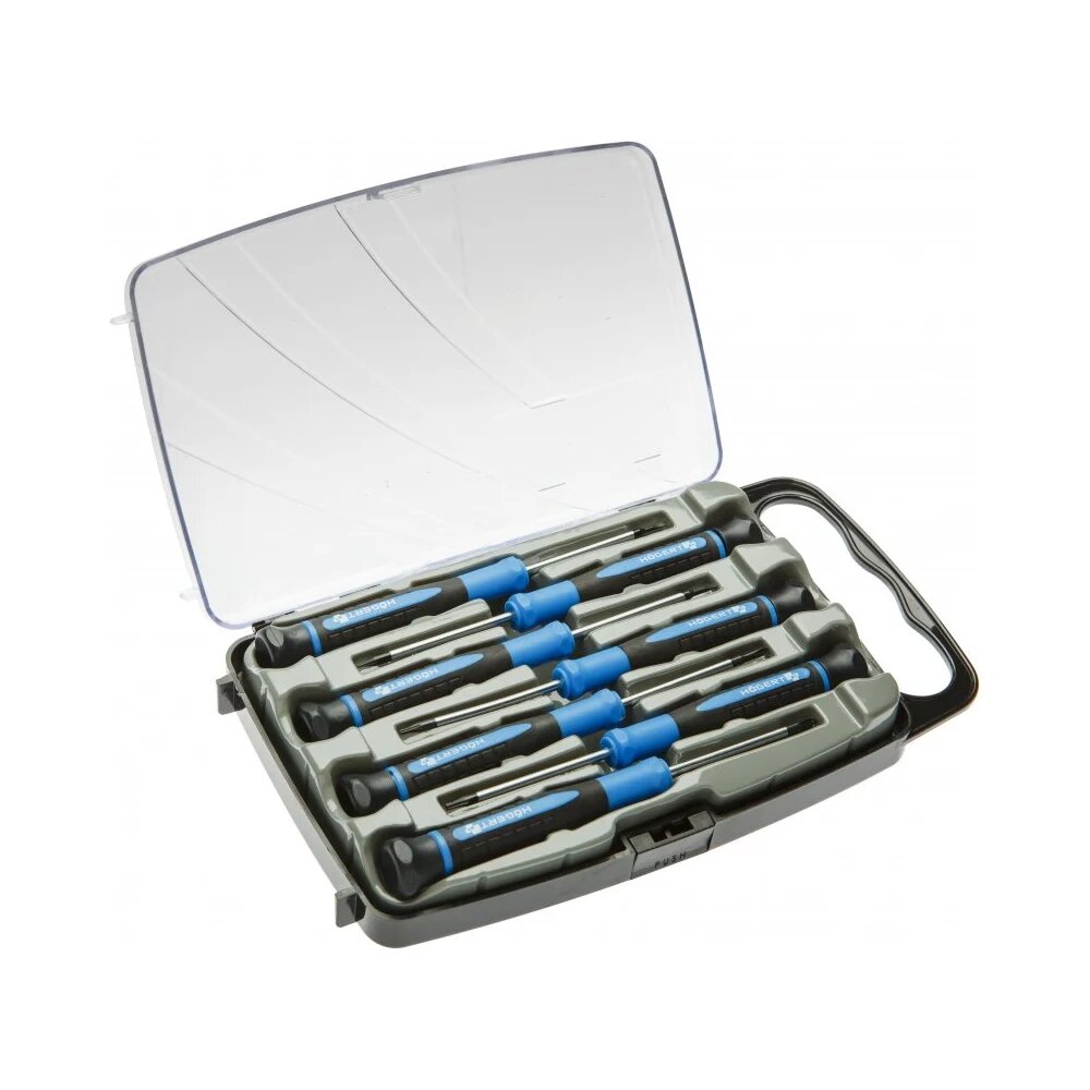 Набор, HOEGERT, часовых отвёрток в футляре HOEGERT TECHNIK 7 шт. HT1S270, высококачественной инструментальной стали