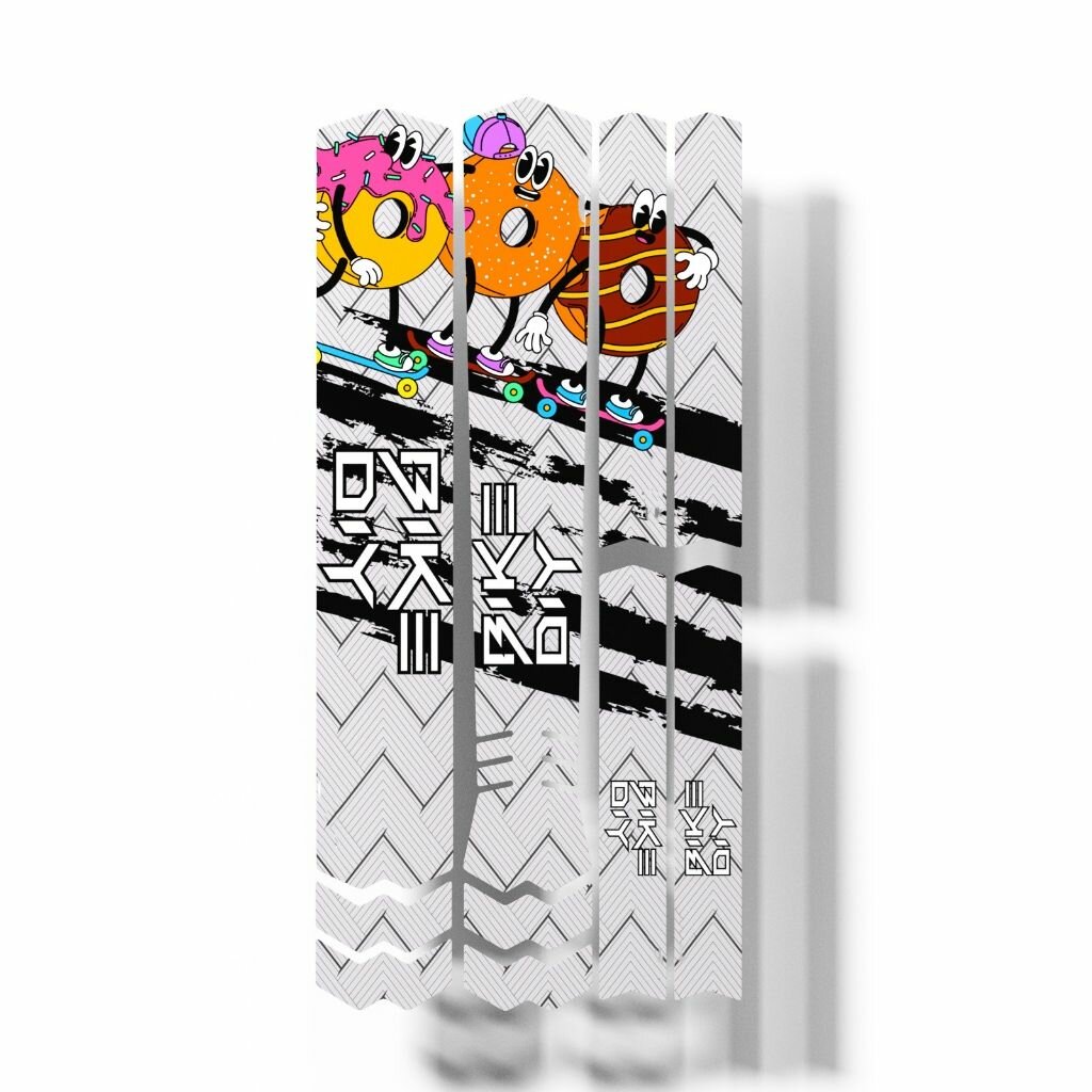 (1 комплект) Наклейка из цветной пленки для велосипеда в виде пончика