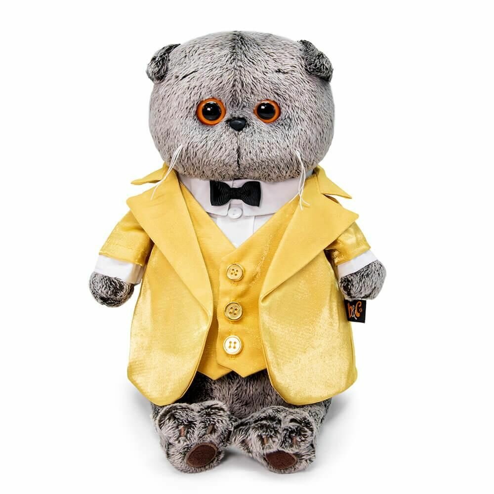 Мягкая игрушка BUDI BASA Кот Басик, в золотом фраке, 30 см (Ks30-149)