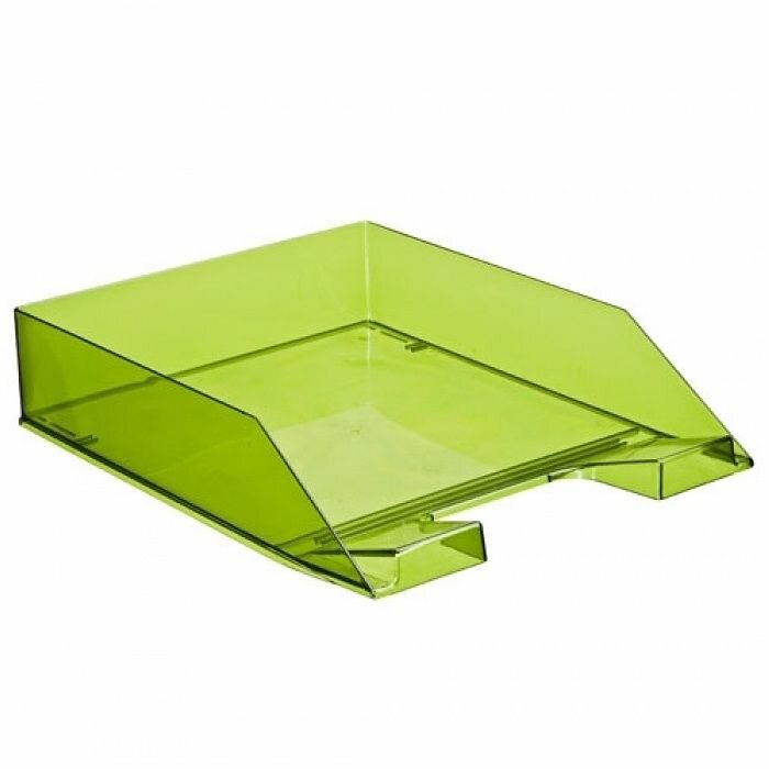 Лоток для бумаг СТАММ горизонтальный, Каскад, зеленый (ЛТ856)