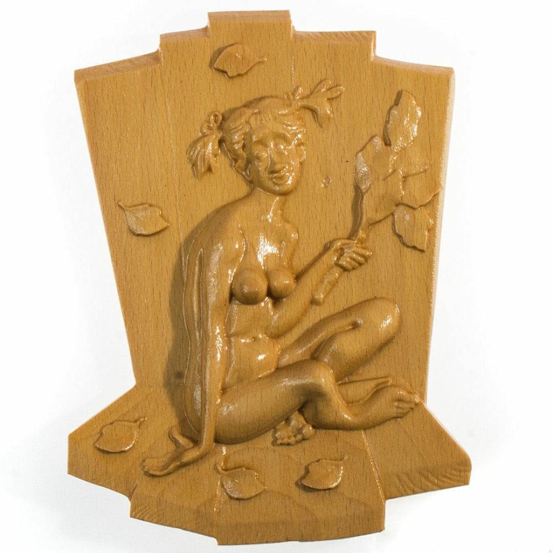 Панно декоративное деревянное резное банное Банька 6