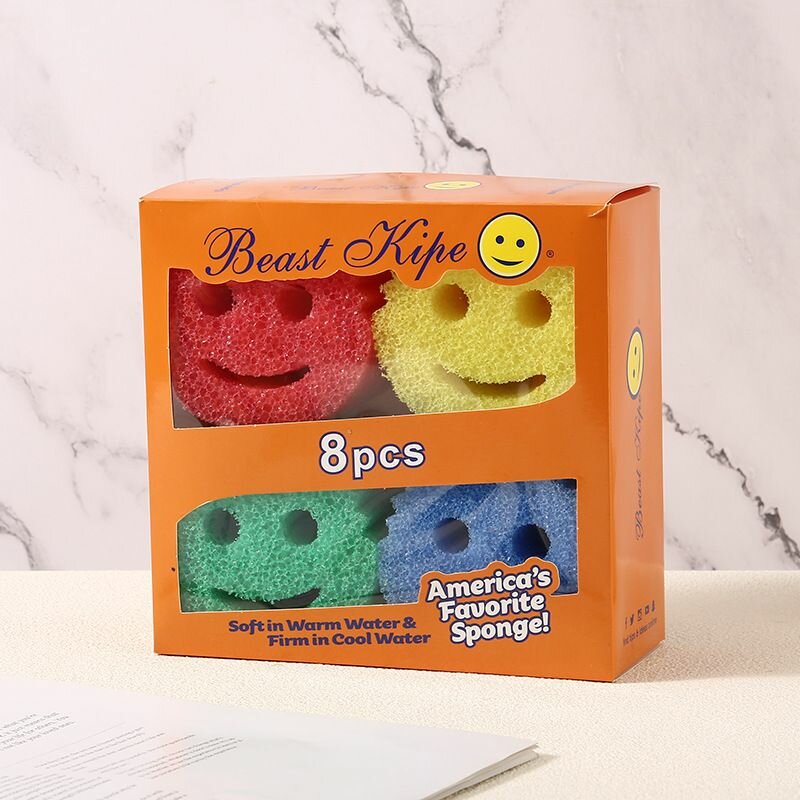 Губки для посуды Scrub Daddy, набор 8 штук, эргономичные, устойчивые к запахам
